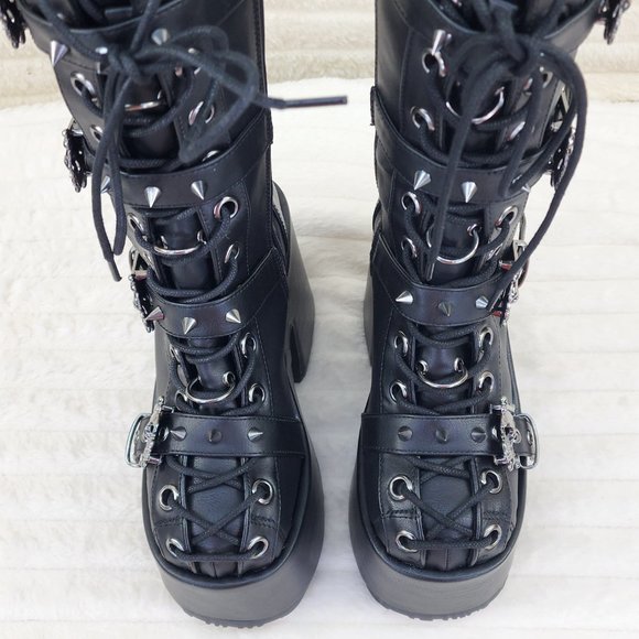 Demonia | Shoes | Demonia Camel Assault 15 Goth Punk Mid Calf Platform ...